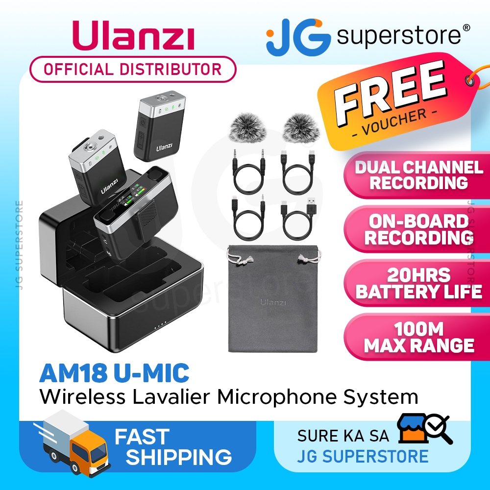[CLEARANCE] Ulanzi AM18 UMic Wireless Lavalier Mic System, Dual Channel ...
