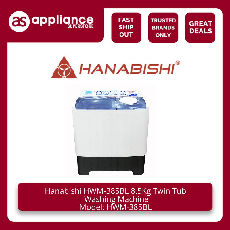 Hanabishi HWM-385BL 8.5 Kg Twin Tub Washing Machine | Shopee Philippines