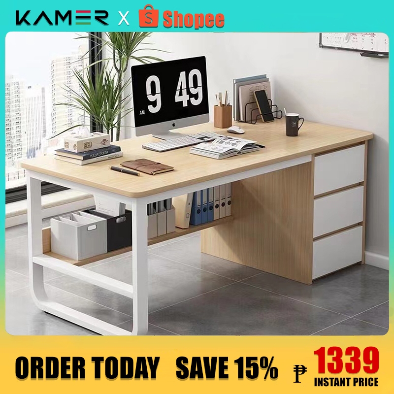 KAMER 120CM Simple Modern Office Desk Computer Desk Study Desk With ...