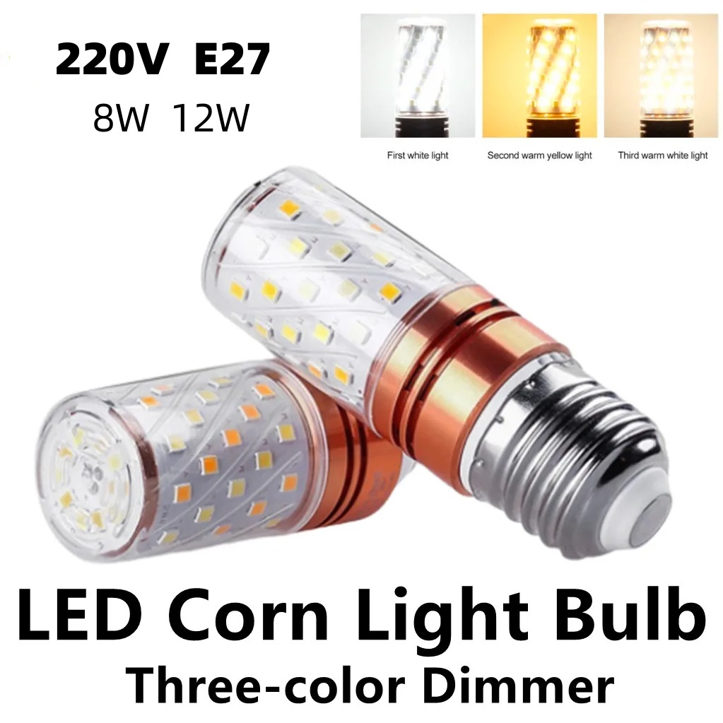 LED Light Corn Bulb Light TriColor Change light High Brightness E27 8 ...