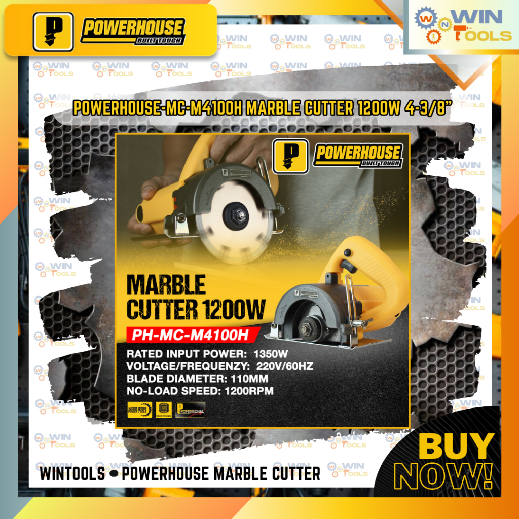 POWERHOUSE-MC-M4100H MARBLE CUTTER 1200W 4-3/8" | Shopee Philippines