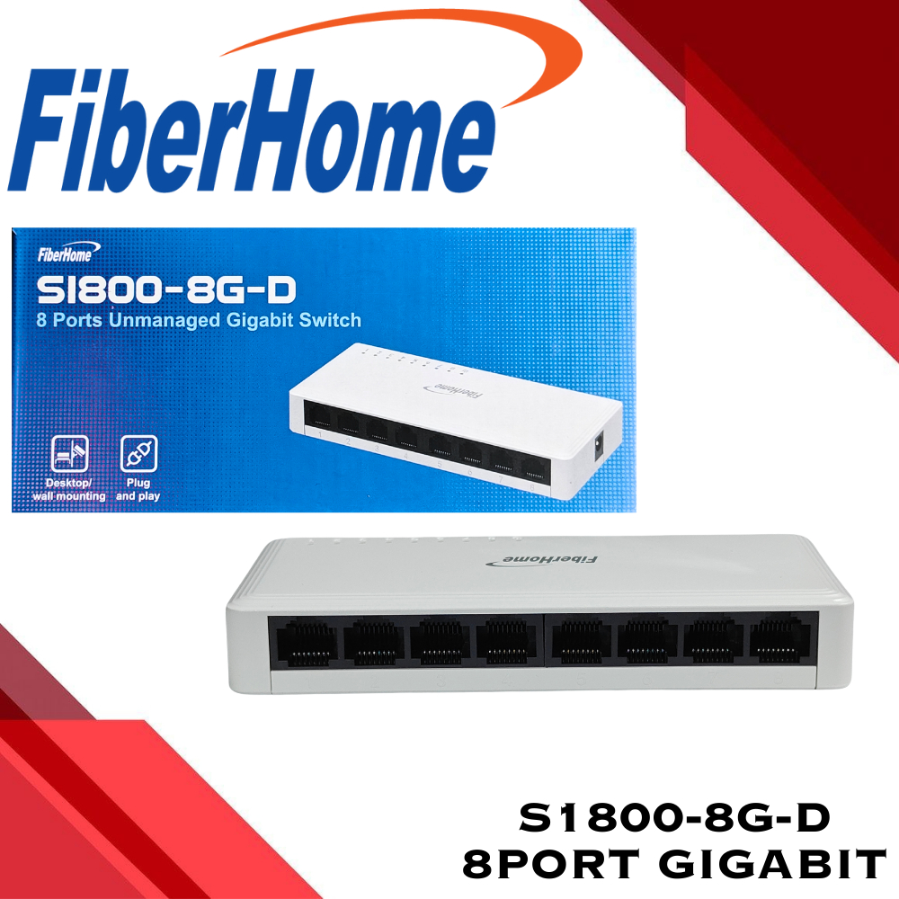 FIBERHOME FH-SW-S1800-8G-D 8PORT GIGABIT SWITCH | DESKTOP SWITCH ...