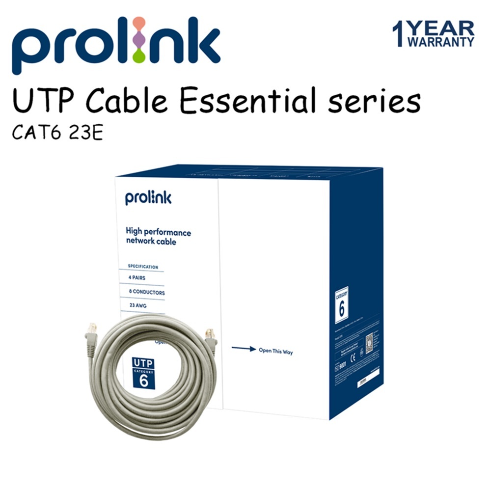 Prolink CAT6 23E Essential Series UTP LAN Cables | Shopee Philippines