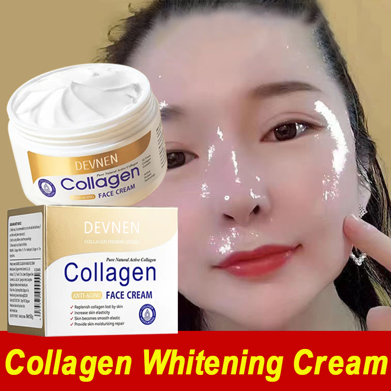 DEVNEN Collagen Whitening Cream 100% Effective Melasma Remover Face Cream Moisturizing Aging ...