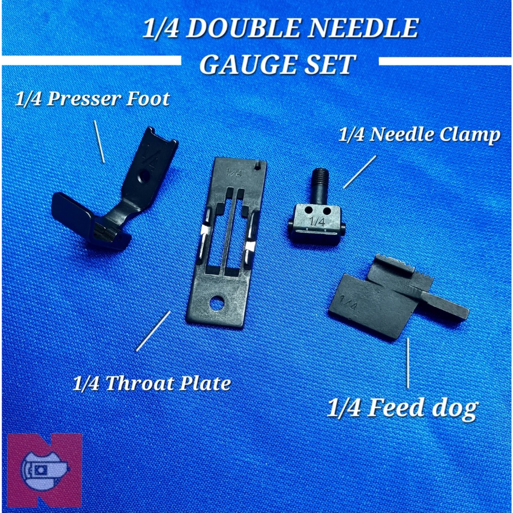 GAUGE SET DOUBLE NEEDLE INDUSTRIAL SEWING MACHINE SIZE: 1/4 | Shopee ...