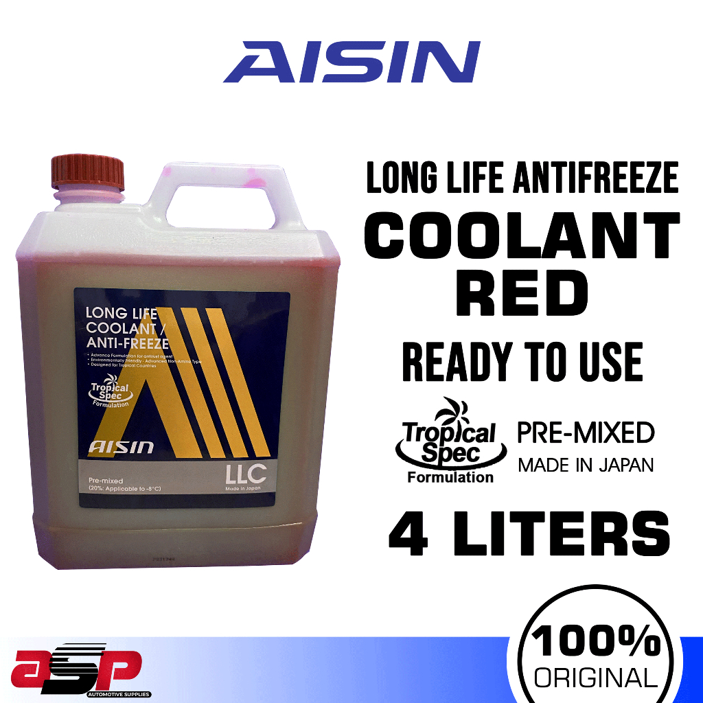 AISIN Long Life Coolant Red Ready to Use 4 Liters | Shopee Philippines