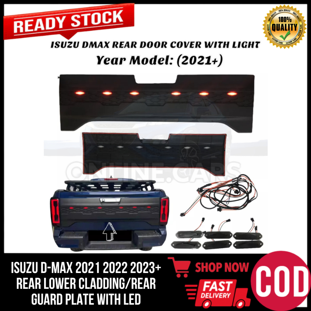GCAO Isuzu D-max 2021 2022 2023+ Rear Lower Cladding/Rear Guard Plate ...