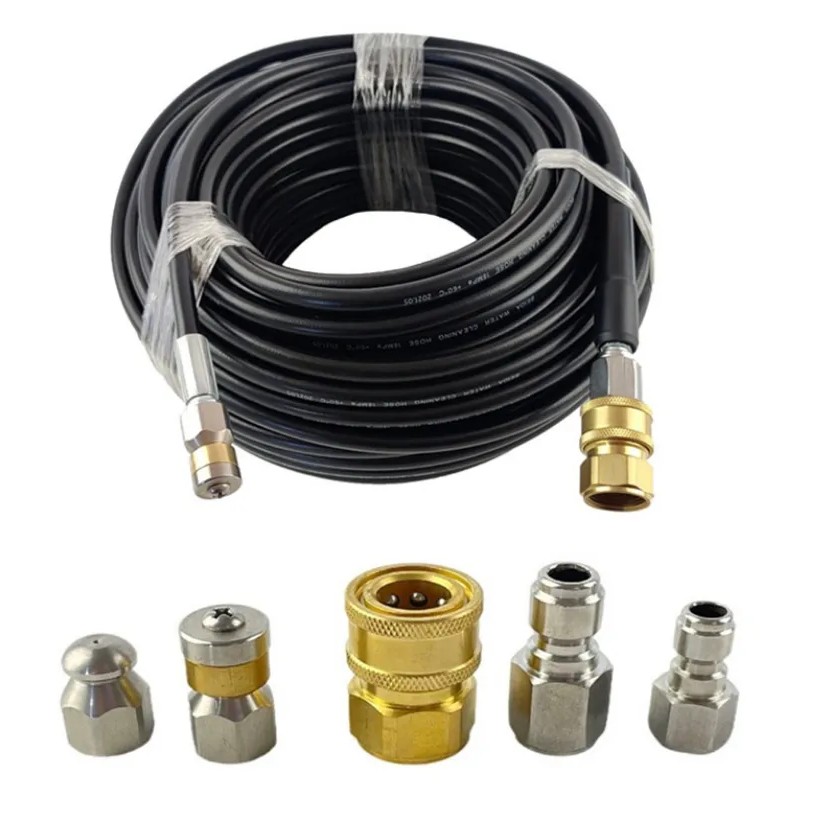 High Pressure Pipe Washer Sewer Drain Water Cleaning Hose Pipe Cleaner ...