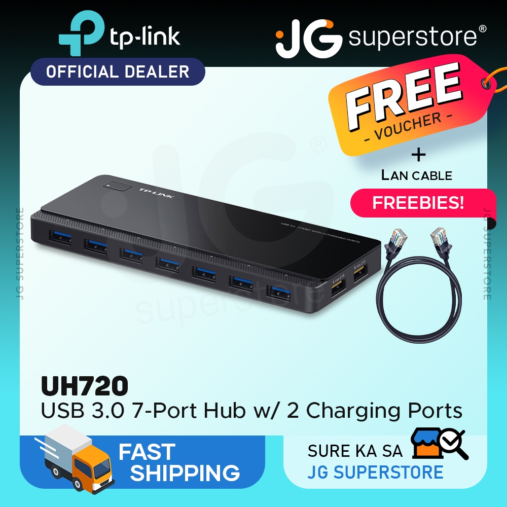 TP-Link UH720 USB 3.0 7-Port Hub w/ 2 Charging Ports, 5Gbps Data ...
