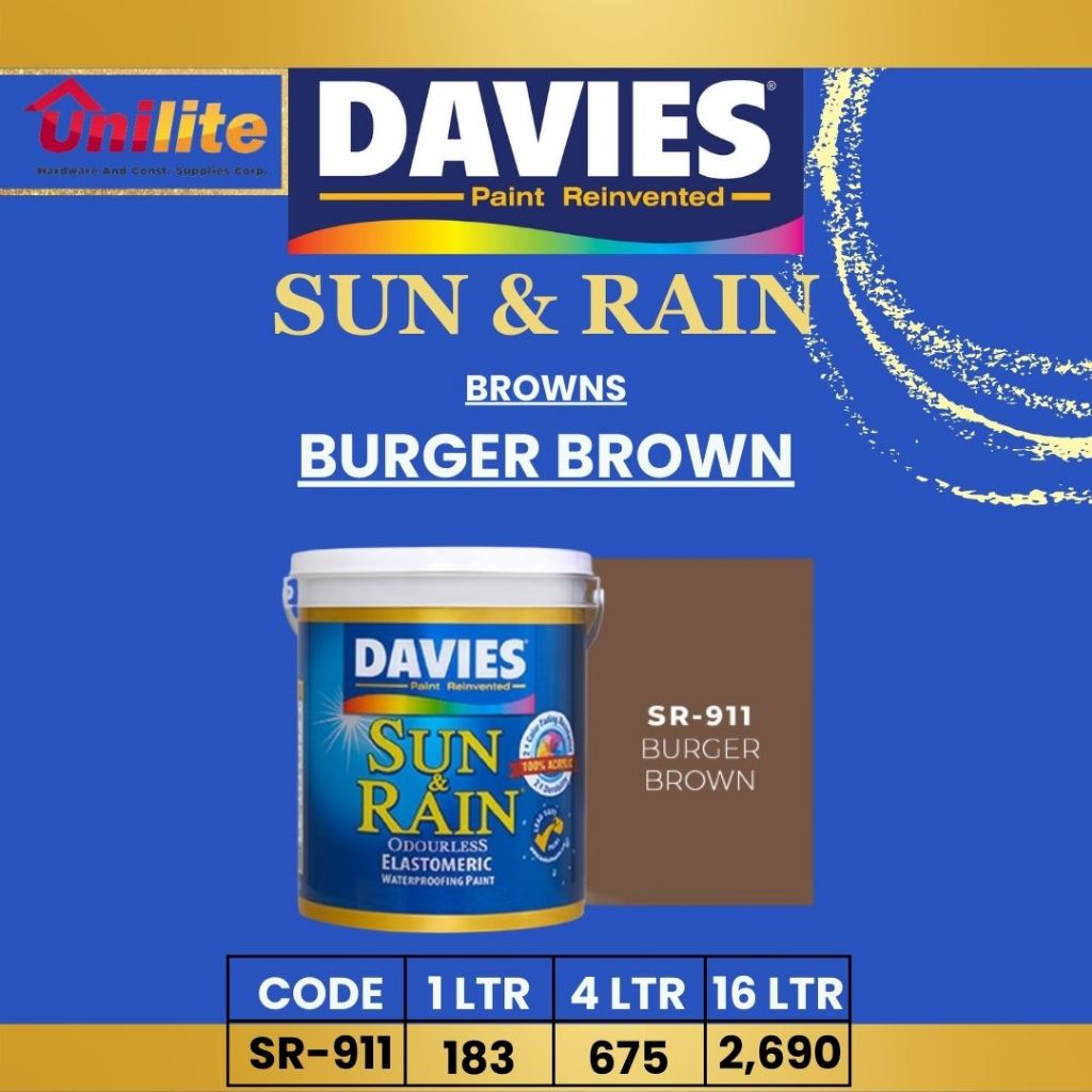 DAVIES SUN & RAIN - BURGER BROWN | Shopee Philippines