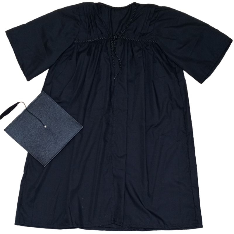 Black Toga/Graduation Gown and Cap For College ( Good Quality Tituron ...