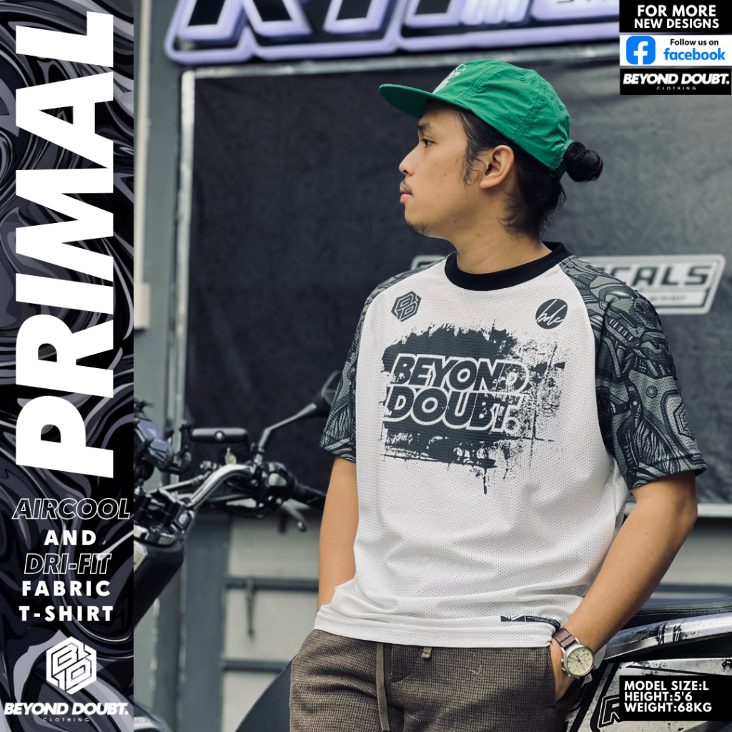 T-SHIRT - "PRIMAL” Design AIRCOOL & DRIFIT Fabric - BEYOND DOUBT ...