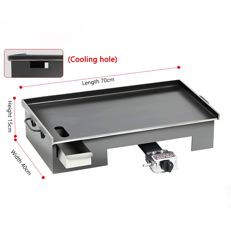 Multi-function grill pan snack burger grills icon plate commercial gas ...