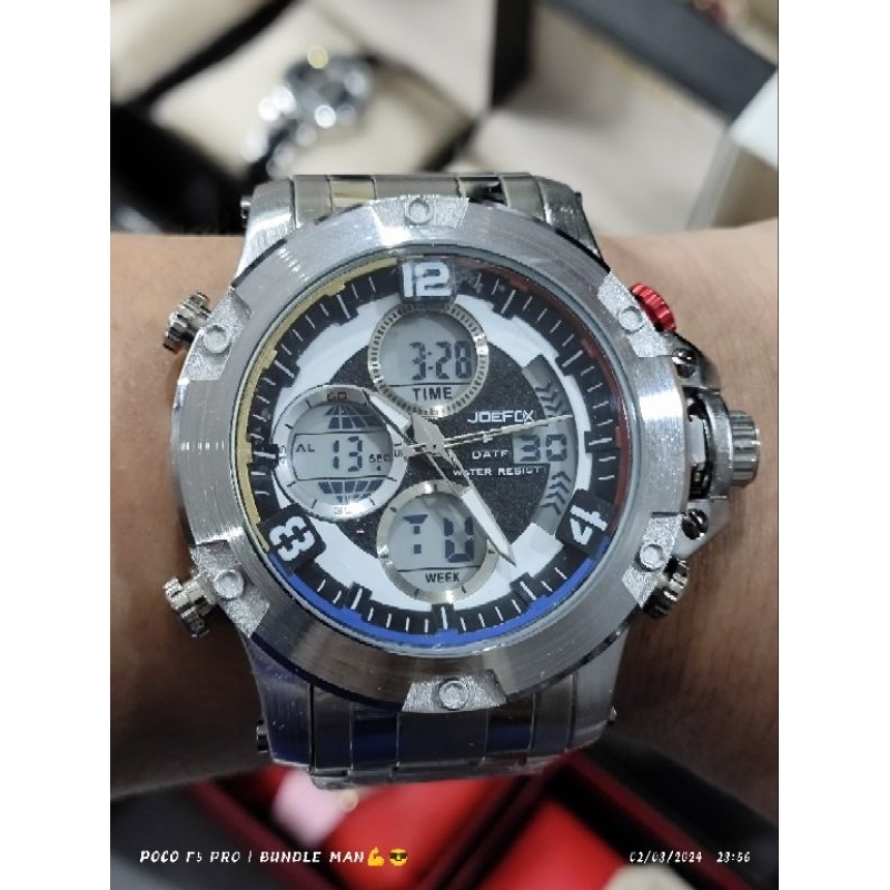Bundle Man HEAVY DUTY NEW FACE DUAL TIME DISPLAY WATCH. (2pcs. = P699 ...