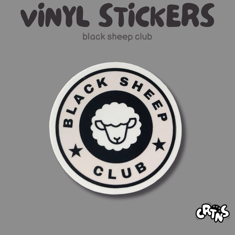 Black Sheep Club Stickers - Vinyl Waterproof Sticker | Shopee Philippines