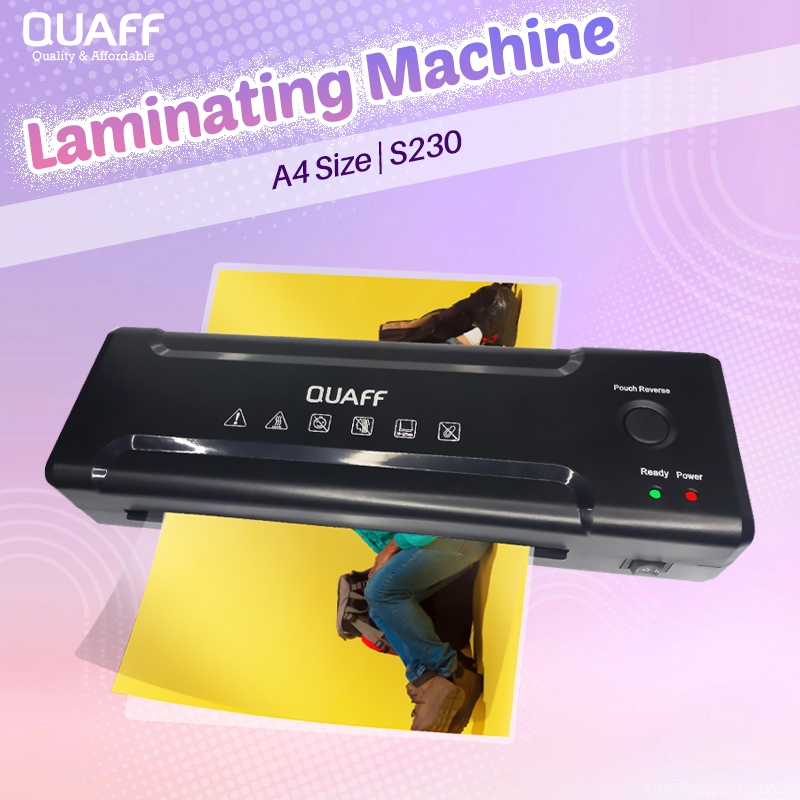 A4 Size S230 Quaff Laminator Black Hot & Cold Function Laminating ...