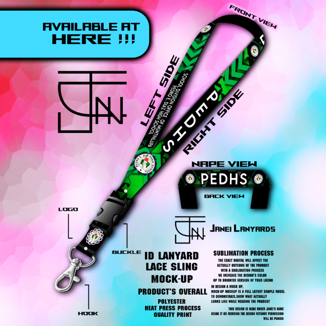 PEDHS | Pedro E. Diaz High School | ID Lace Lanyard with Customized ...