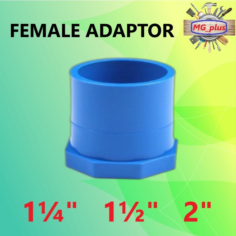 PVC Blue Pipe Fittings Female Adaptor 1¼" 1½" 2" BIG SIZE Adaptor ...