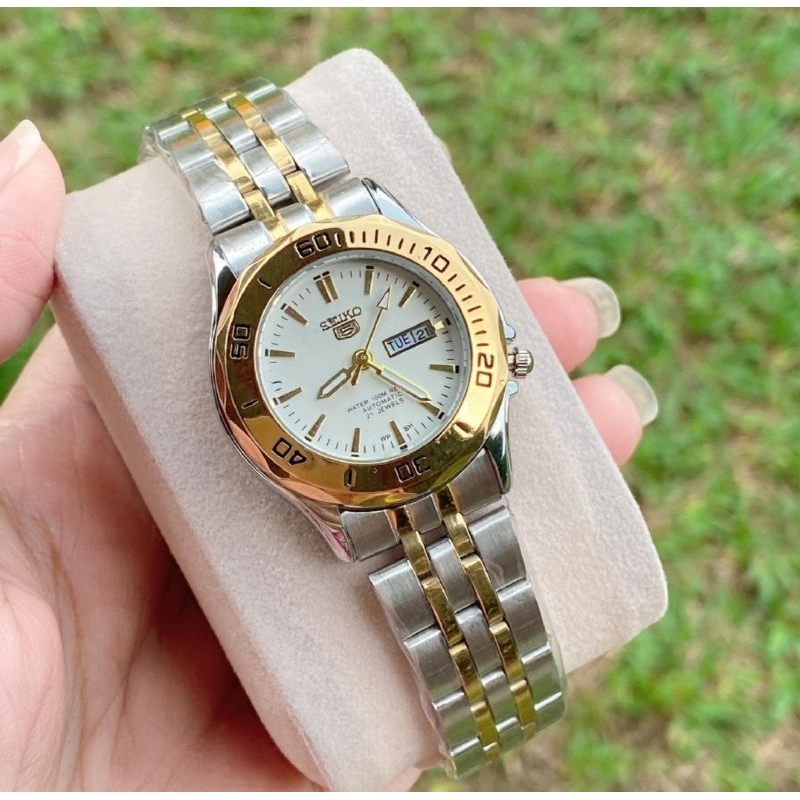 Seiko watch for women stainless steel non tarnished double date with ...