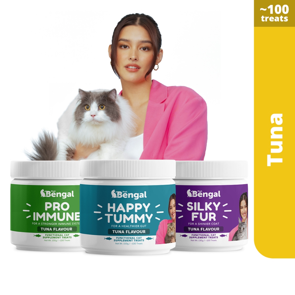 Prof Bengal Happy Tummy, Pro-Immune, Silky Fur Triple-Care Bundle |Cat Essentials| Appetite ...