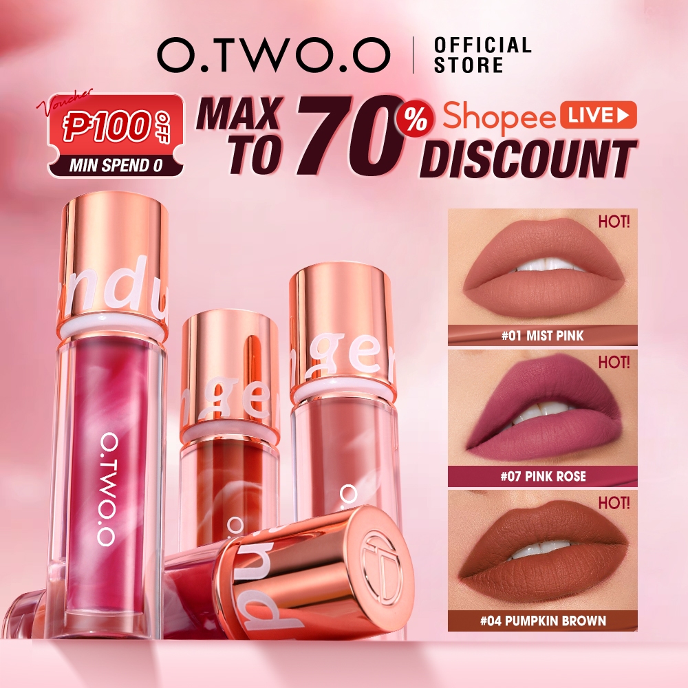 O.TWO.O Lollipop Lipgloss Waterproof Matte Non Stick 8 Color Long ...
