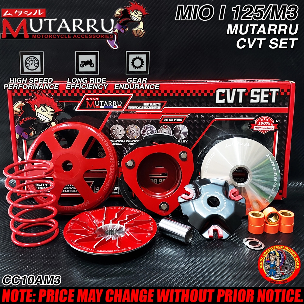 MUTARRU CVT SET For MIO I 125/SPORTY/CLICK/BEAT/PCX/NMAX/AEROX/BURGMAN/GIORNO (CC10AM3) | Shopee ...