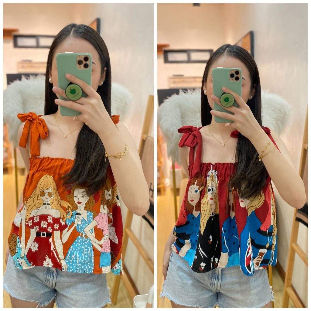 COCOBABA Faye Self Tie Senepa Top Fit up to Large | Shopee Philippines