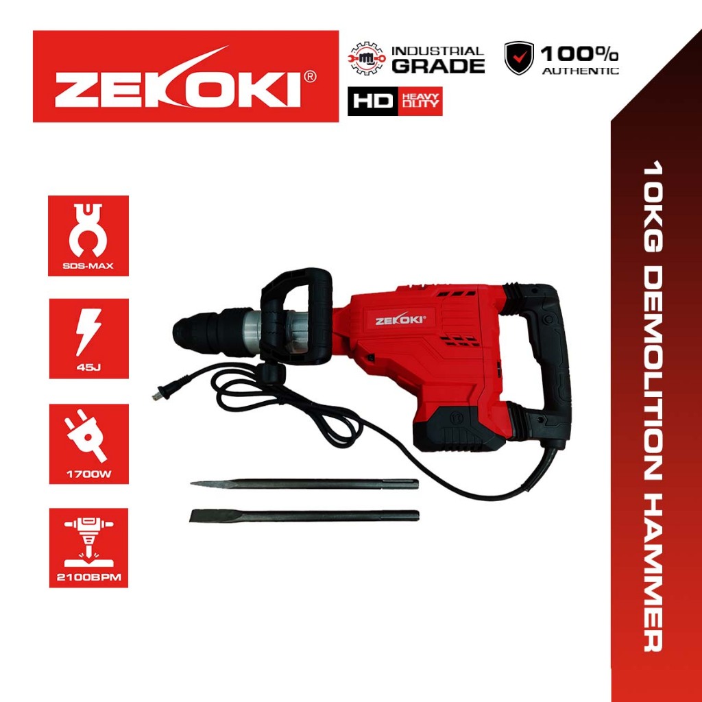 Zekoki 10-KG Demolition Hammer ZKK-1700DH | Shopee Philippines