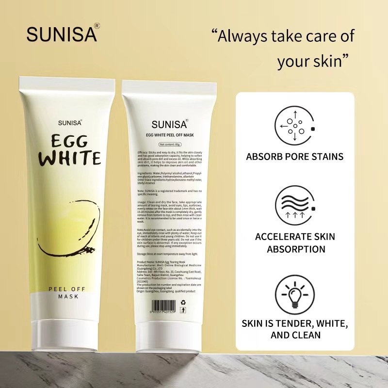 SUNISA PEEL OFF MASK - EGG WHITE | Shopee Philippines