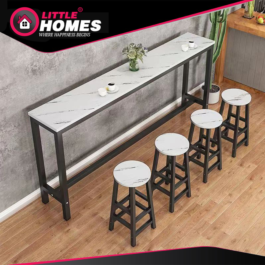 Lamesa set with chair Simple bar table 1table+2chair home kitchen ...