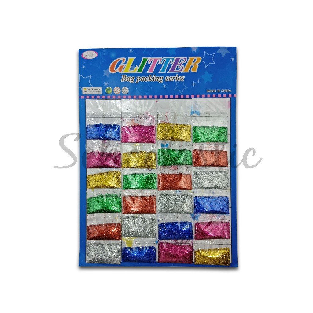 Assorted Color Glitter Powder (24pcs/pack) | Shopee Philippines