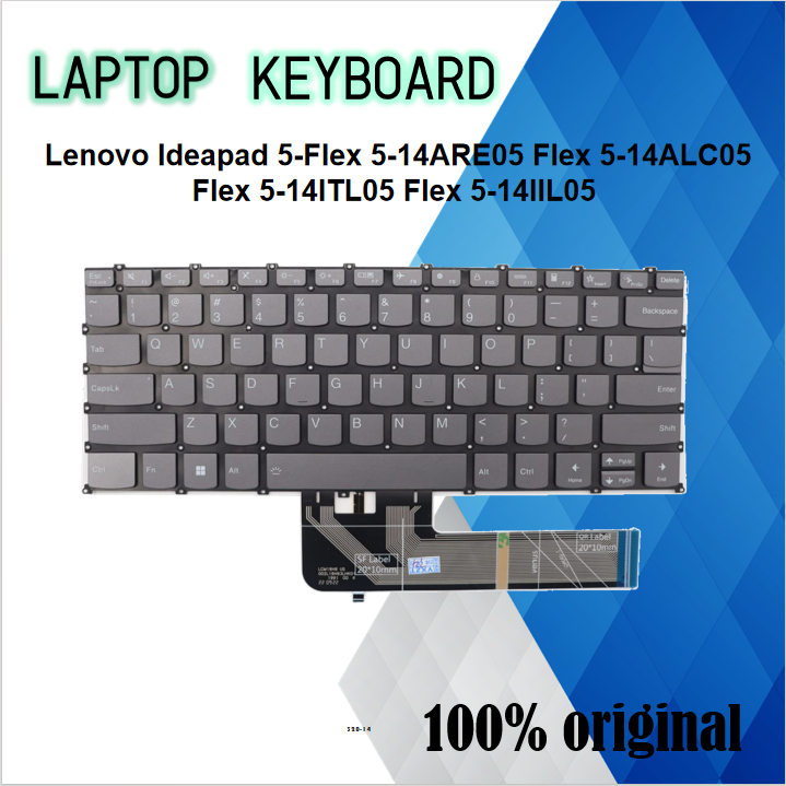 New US Backlit Keyboard for Lenovo Flex 5-14ARE05 5-14IIL05 5-14ITL05 5 ...