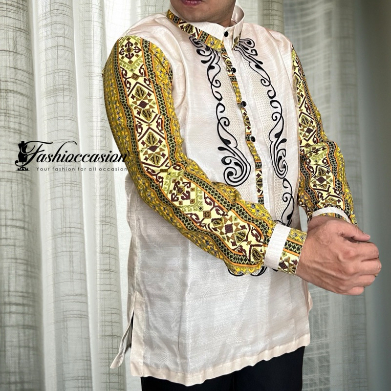 BARONG ETHNIC ARMS - Barong Tagalog Modern Design Ethnic Sleeves w ...