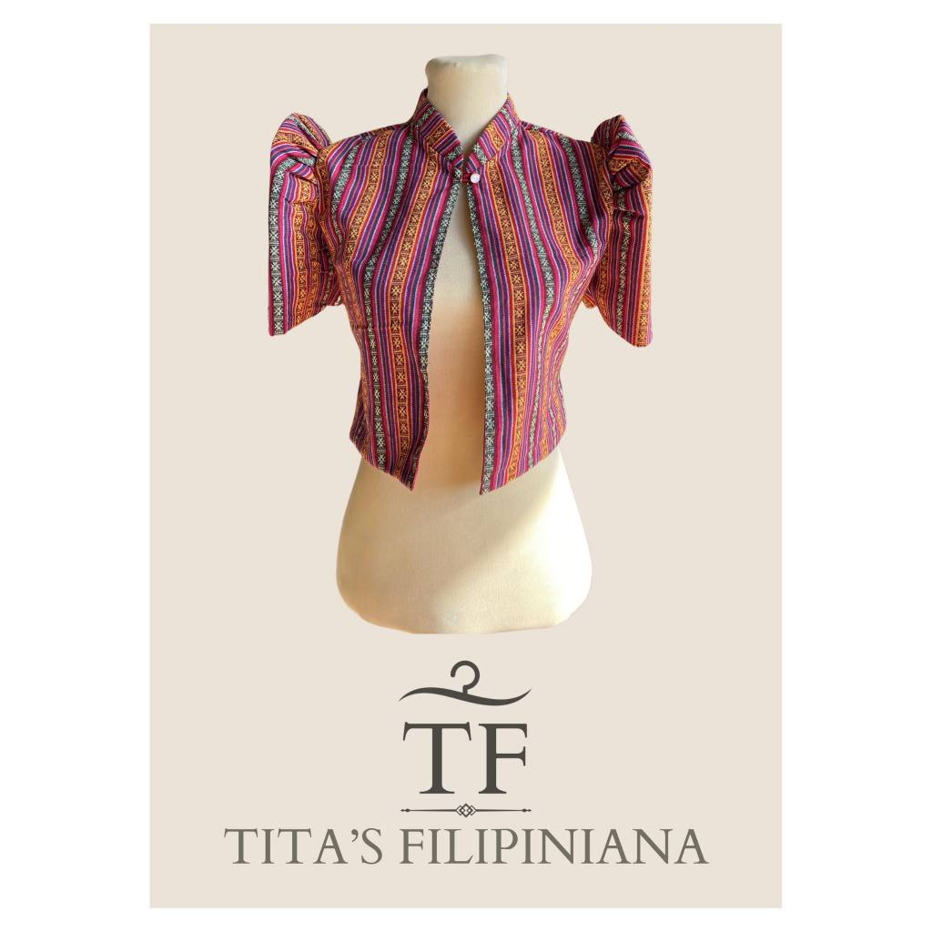 Katie Chinese Collar Bolero Modern Filipiniana Top Only | Shopee ...