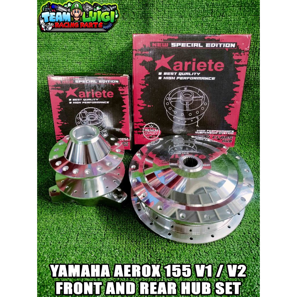 ARIETE YAMAHA AEROX 155 V1 & V2 FRONT AND REAR CHROME HUB SET | Shopee ...