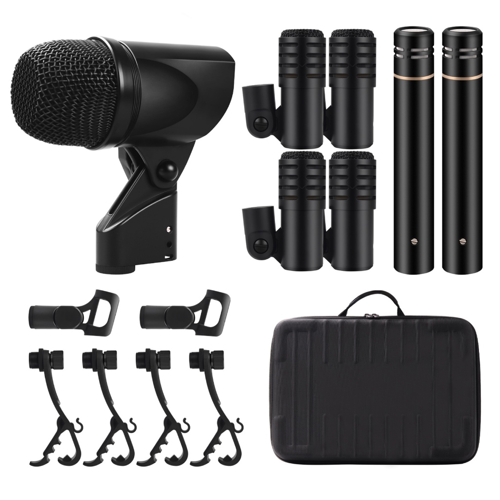 Drum Mic 7Pcs Mic for Drum Set Microphone for Stage Performanc with ...