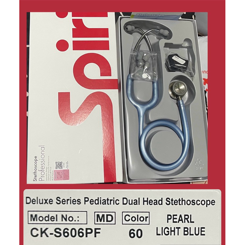 Spirit Professional Deluxe Series Pediatric Stethoscope CK-S606PF (New Packaging) | Shopee ...