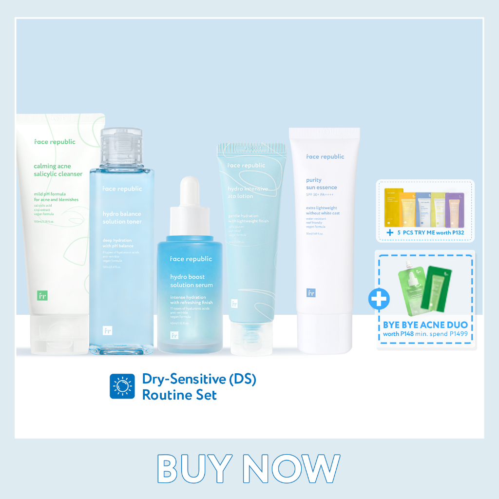 Face Republic Dry Sensitive (DS) Routine Set [Moisturizing, Acne ...