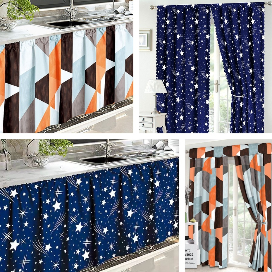 New Arrivals Sink Lababo Curtain Set Same Design Kitchen Curtain Short ...