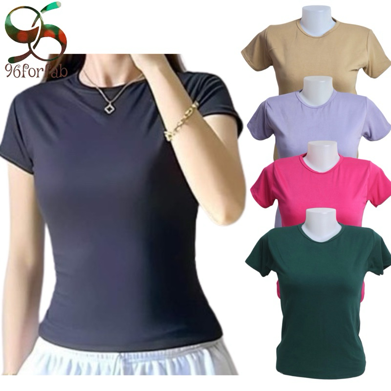 Full Length Double Lining HQ Basic Top Comfy Casual Top Slim Fit Body ...