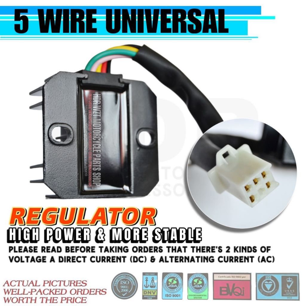 REGULATOR RECTIFIER (UNIVERSAL) 5 WIRE FOR MOTORCYCLE JAPAN QUALITY ...