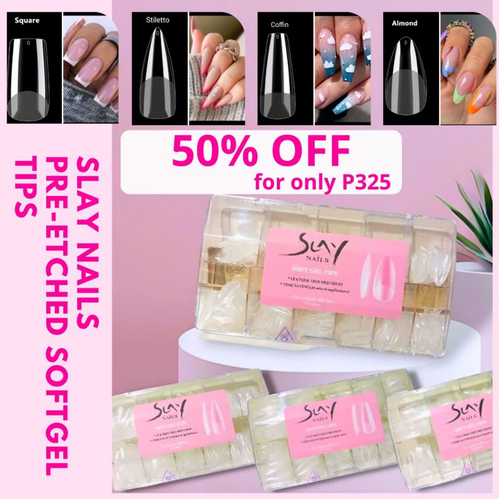 50% off, Slay Nails Pre-Etched Soft Gel tips - 550Pcs False Nail ...