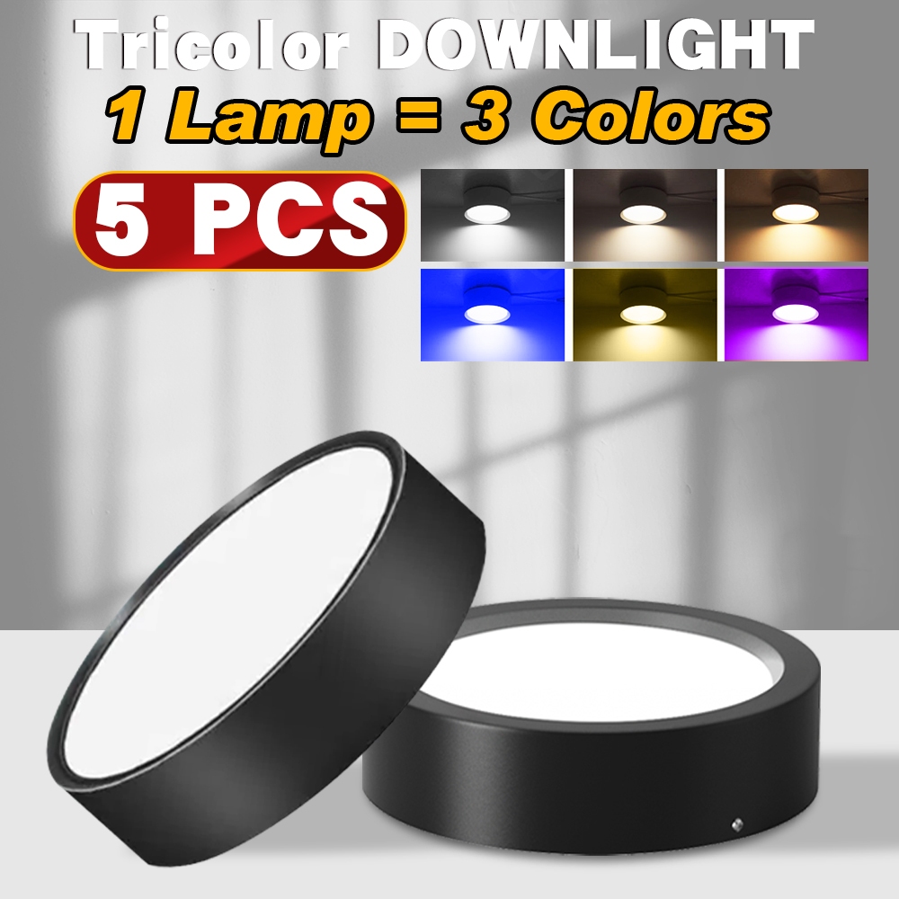 Jacksun LED Tri Color Pin Lights Ceiling Surface Mounted Lights 3 Color ...