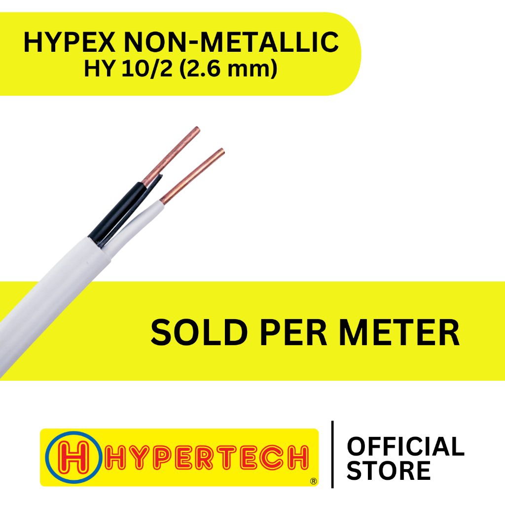 Hypertech HYPEX # 10/2 PER METER NM WIRE (PDX) Pure Copper Electrical Wire | Shopee Philippines