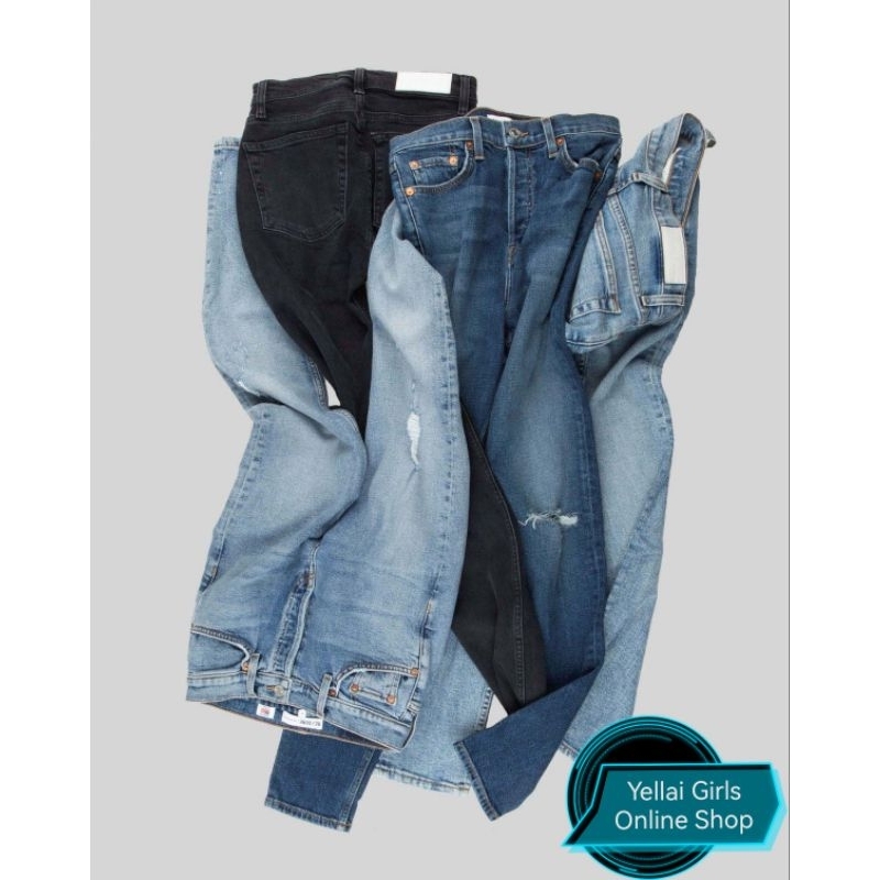 YELLAI PREMIUM DENIM JEANS(UKAY)BAGGY WIDE MOMS(FOR LIVE SELLING ...
