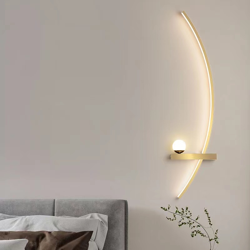 ENG_Lighting Bedroom Bedside Lamp Tricolor Wall Lamp Modern Wall Light ...