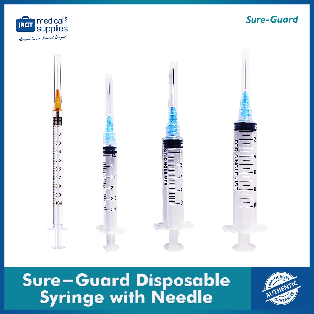 Sure-Guard Disposable Syringe with Needle (Per Piece) | Safe and ...