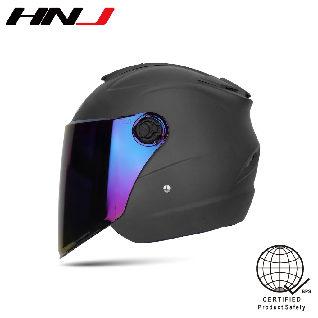 HNJ A4-004 Half Face Helmet For Motorcycle Women And Men With ICC ...