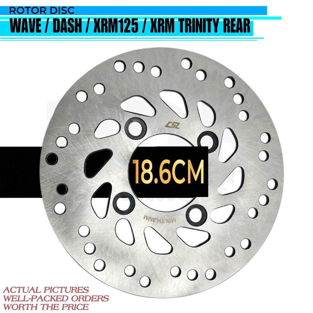 HDR ┊ STD BRAKE ROTOR DISC STEEL REAR 190MM FOR HONDA WAVE / DASH ...