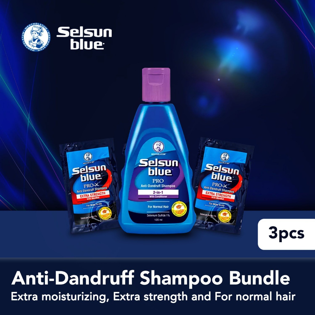 Selsun Blue 1Pc Pro Anti-Dandruff Shampoo 120ML With 2Pcs Pro-X Anti ...